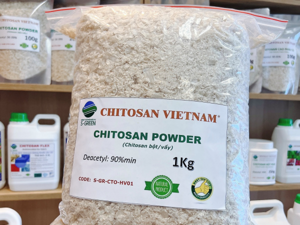 Chitosan bột/vẩy 1Kg (Deacetyl 96-99%)